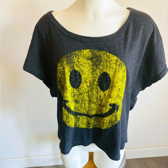 The Classic | Tops | Smiley Face Rhinestone Top | Poshmark